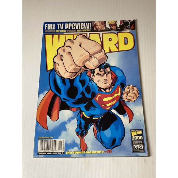 Accents | Wizard The Comics Magazine 98 Superman Cover 1 Of 2 Oct 1999 ...